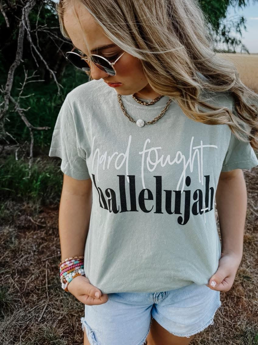 Hard Fought Hallelujah Tee- EARLY JUNE ETA – Gene + Jane Clothing